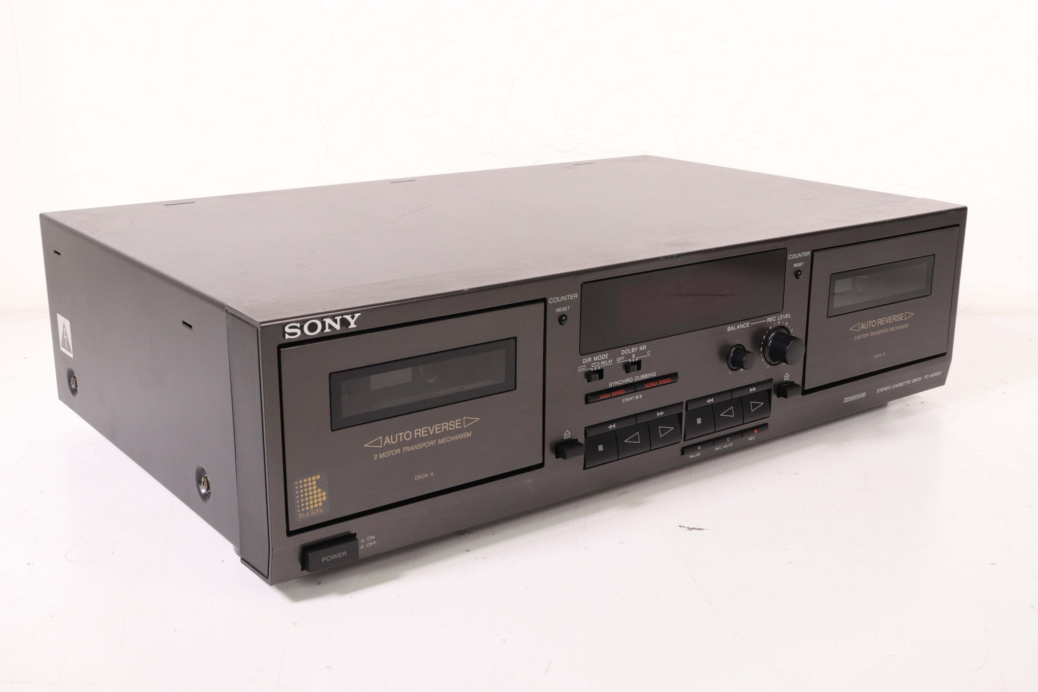 Sony TC-WR521 Stereo Cassette Deck Auto Reverse Dual High Speed Dubbin
