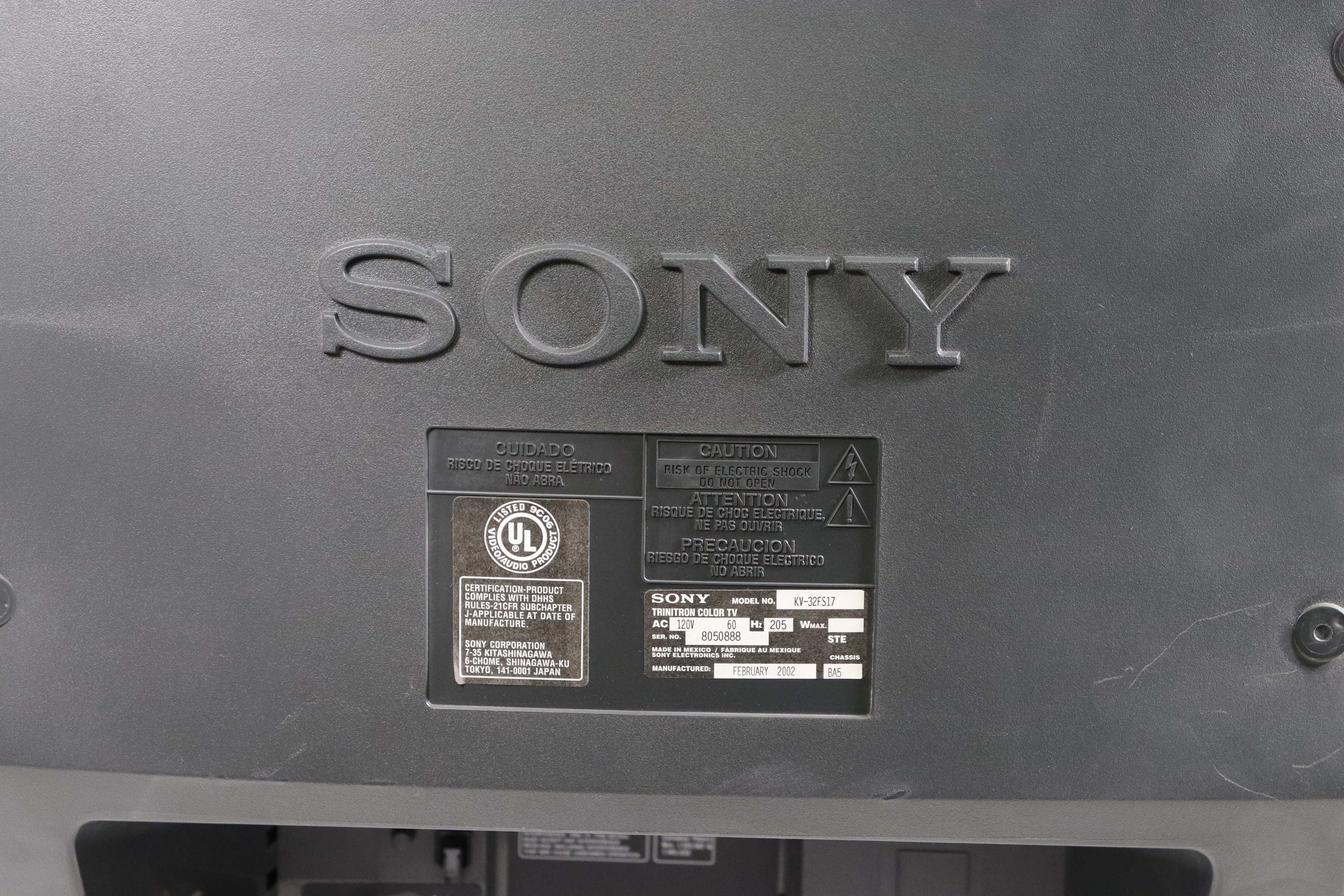 Sony Trinitron KV-32FS17 Color TV 32 Inch Big Screen Tube CRT Televisi