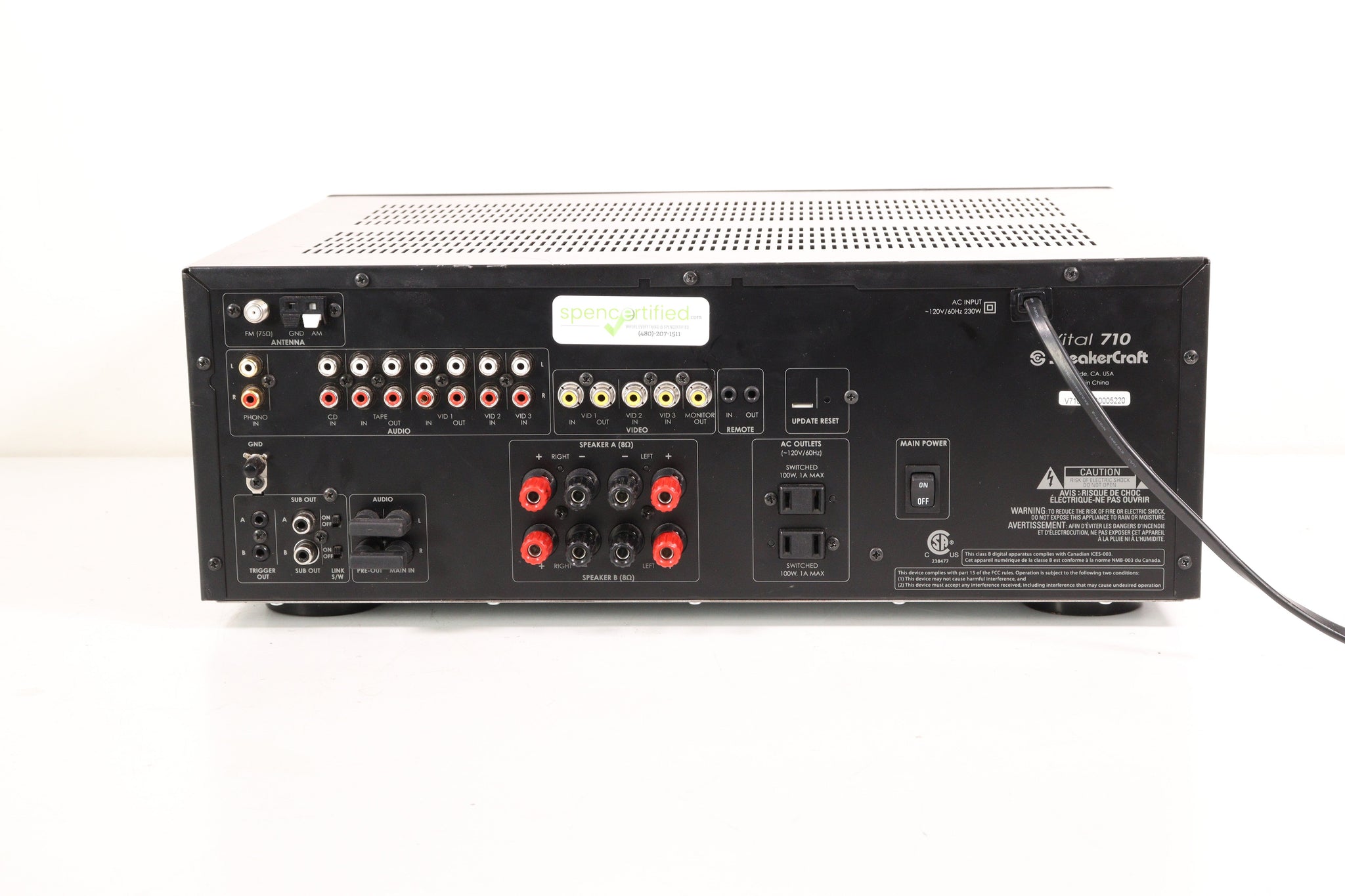 SpeakerCraft Vital 710 Stereo Home Audio Amplifier (NO REMOTE)