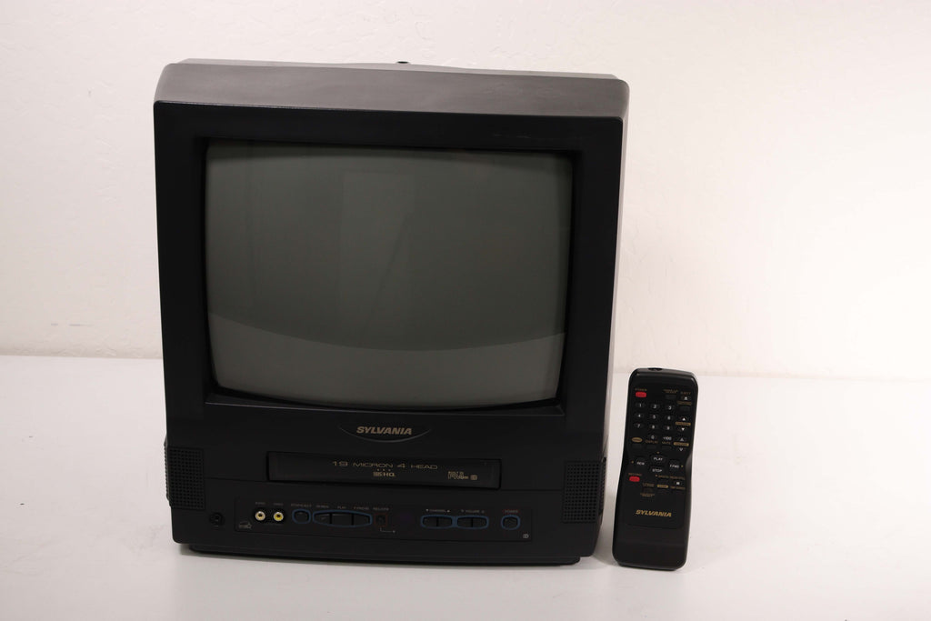 Sylvania 13 Inch VCR TV Combination System Vintage Tube Television SSC