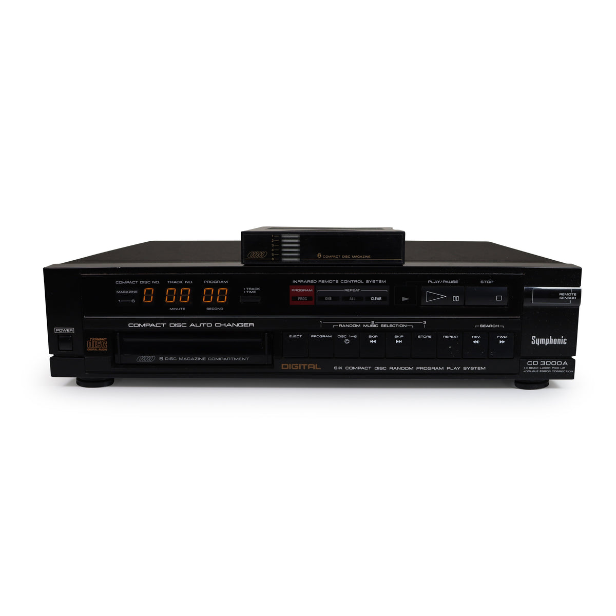 Symphonic CD 3000A 6 Disc Magazine Multiple Compact Disc CD Player ...