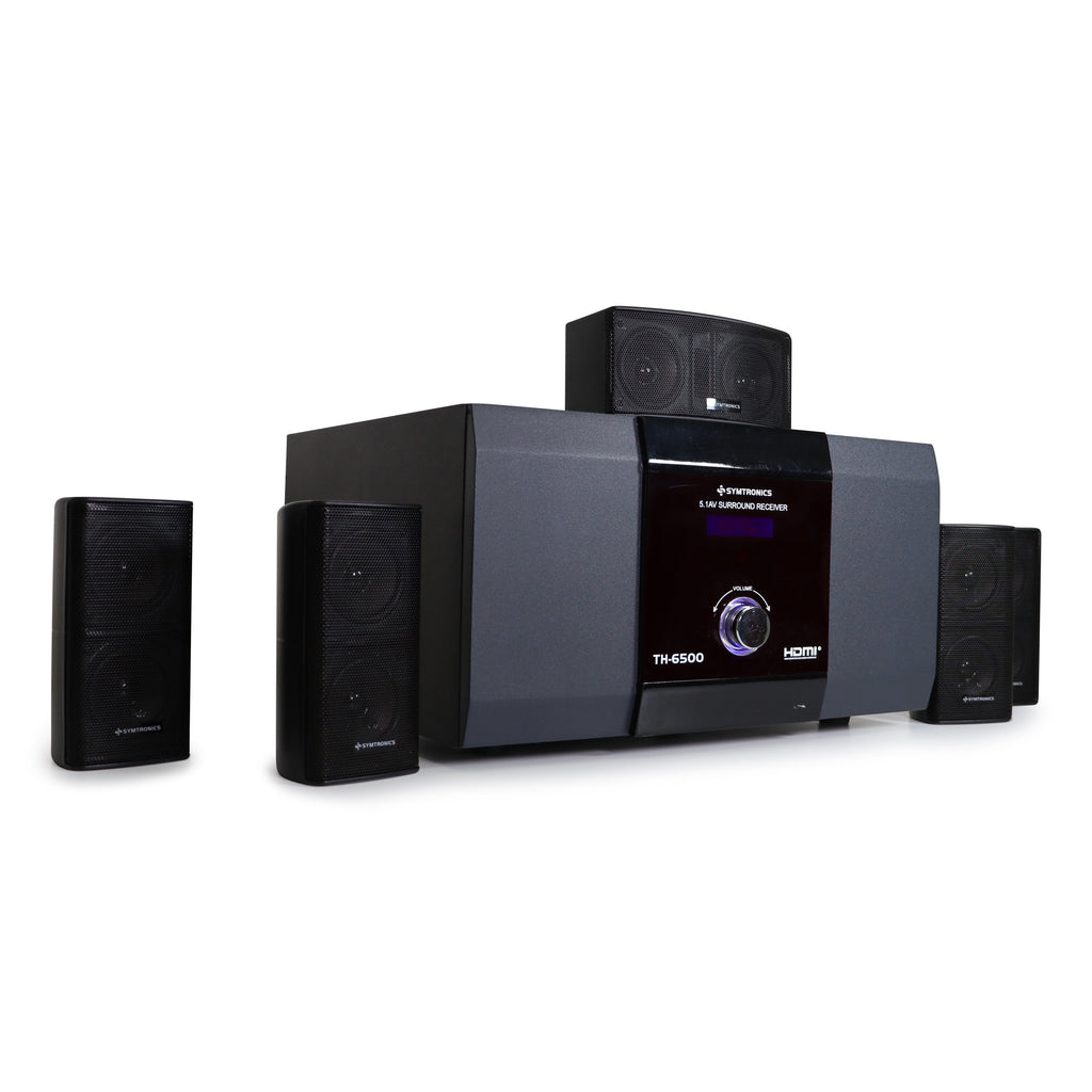 Symtronics TH-6500 5.1 Home Theater 6 piece 1200 Watt Bluetooth Cinema