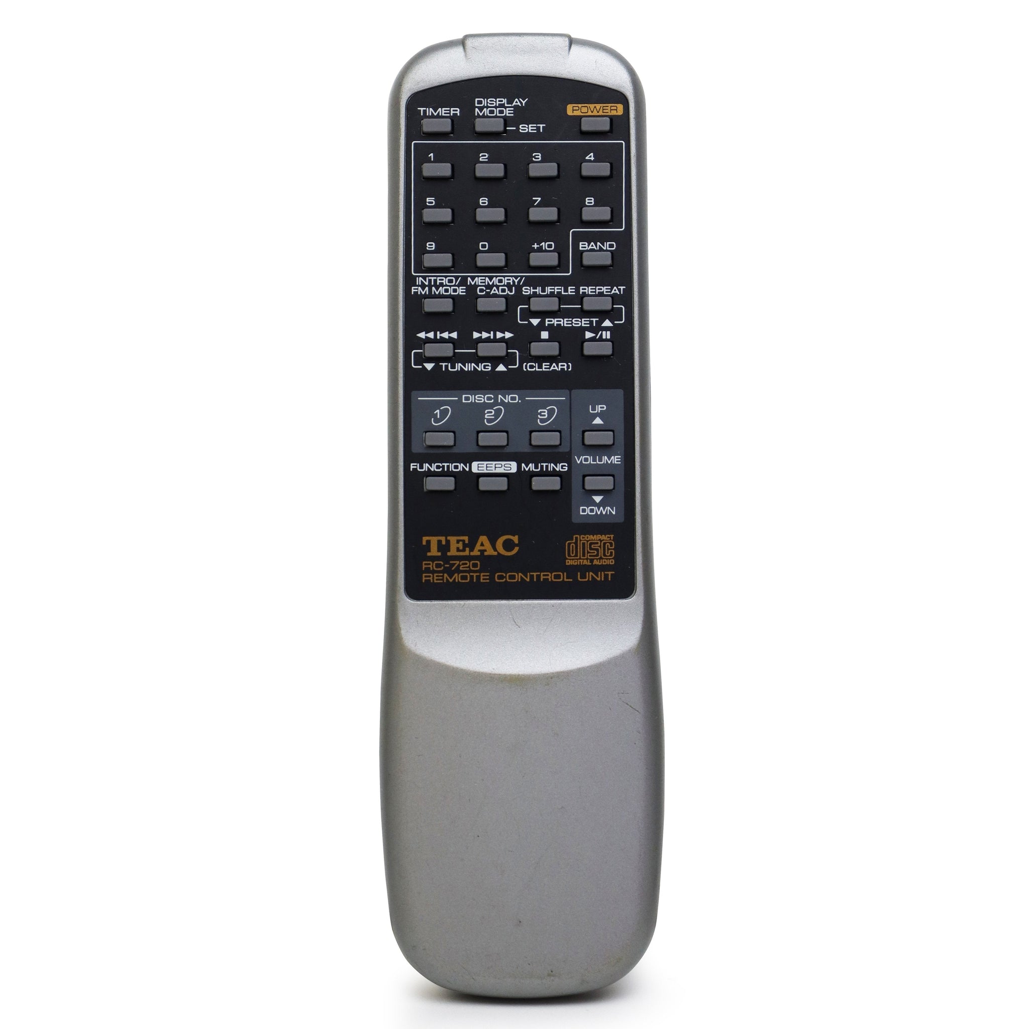 TEAC RC-720 Remote Control for CD Compact Stereo System Model SG-F2680