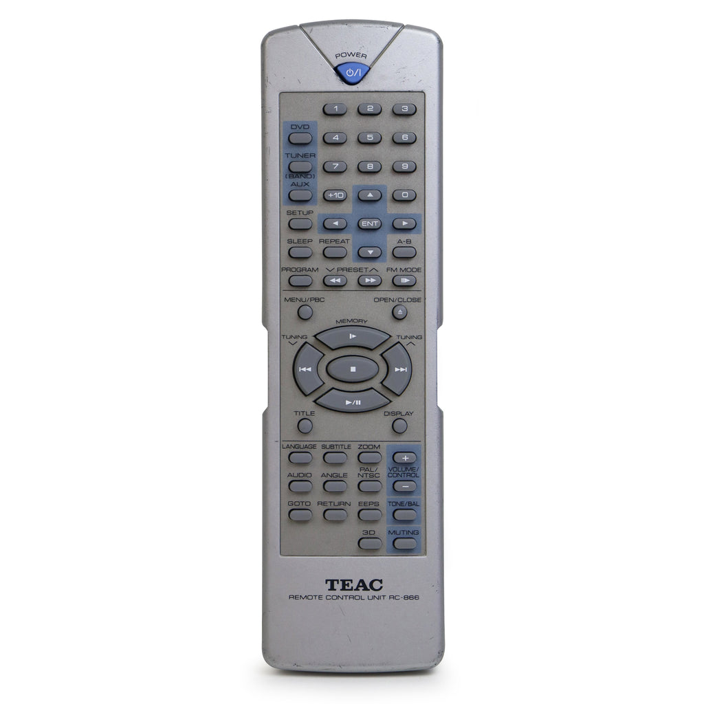 TEAC RC-866 Remote Control for DVD Receiver Micro System Model DV-C200