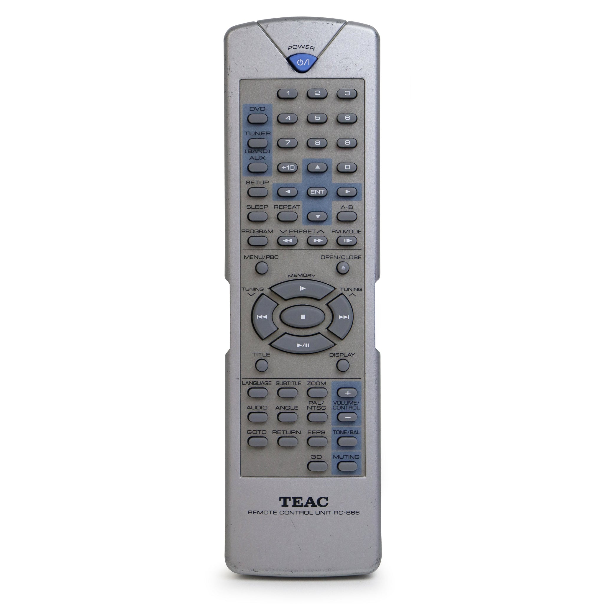 TEAC RC-866 Remote Control for DVD Receiver Micro System Model DV-C200