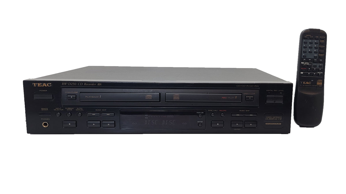 TEAC RW-D250 CD Recorder Player Dual Tray High Speed Dubbing ...