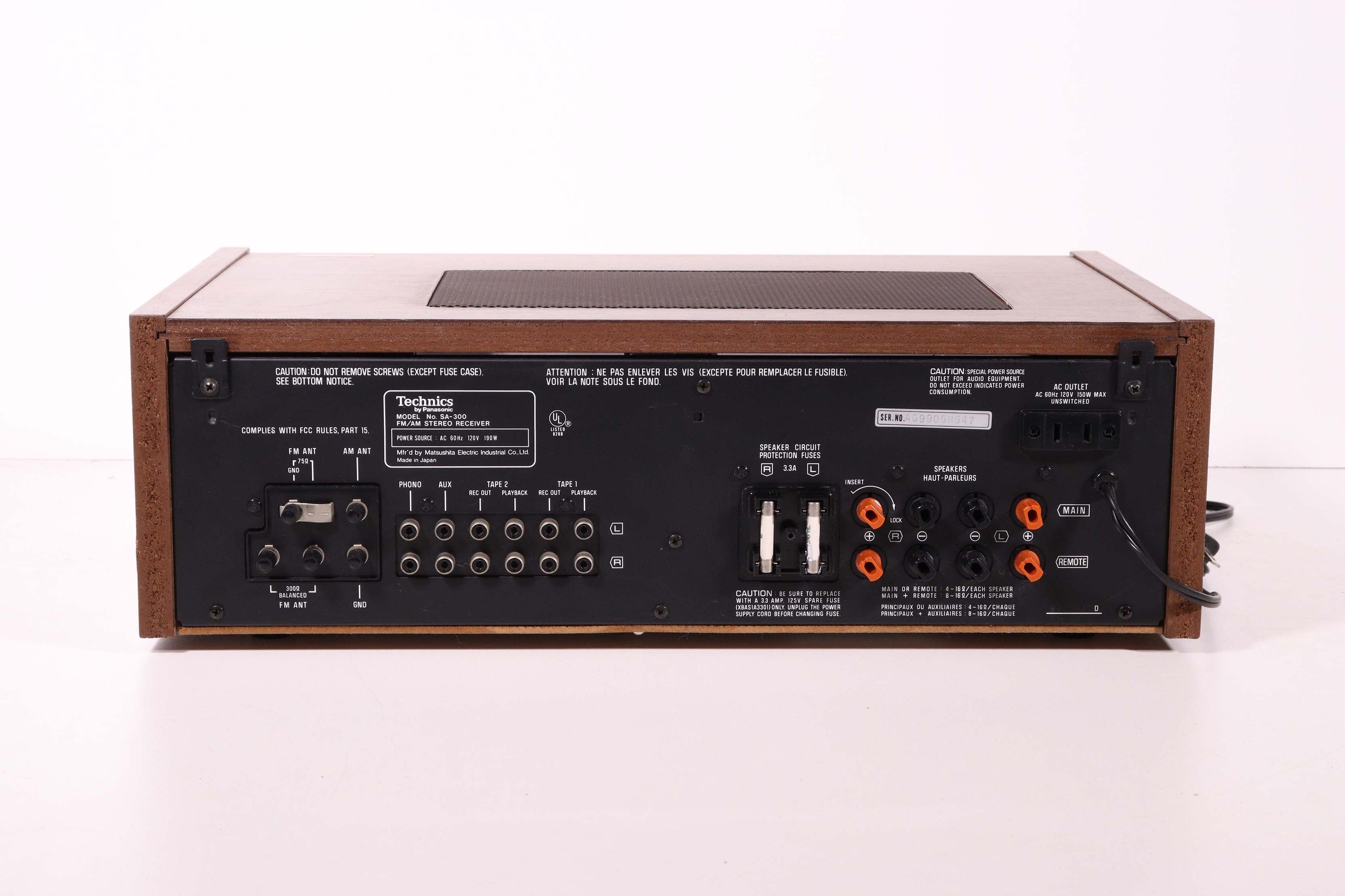 TECHNICS FM/AM Stereo Receiver SA-300 — SpenCertified