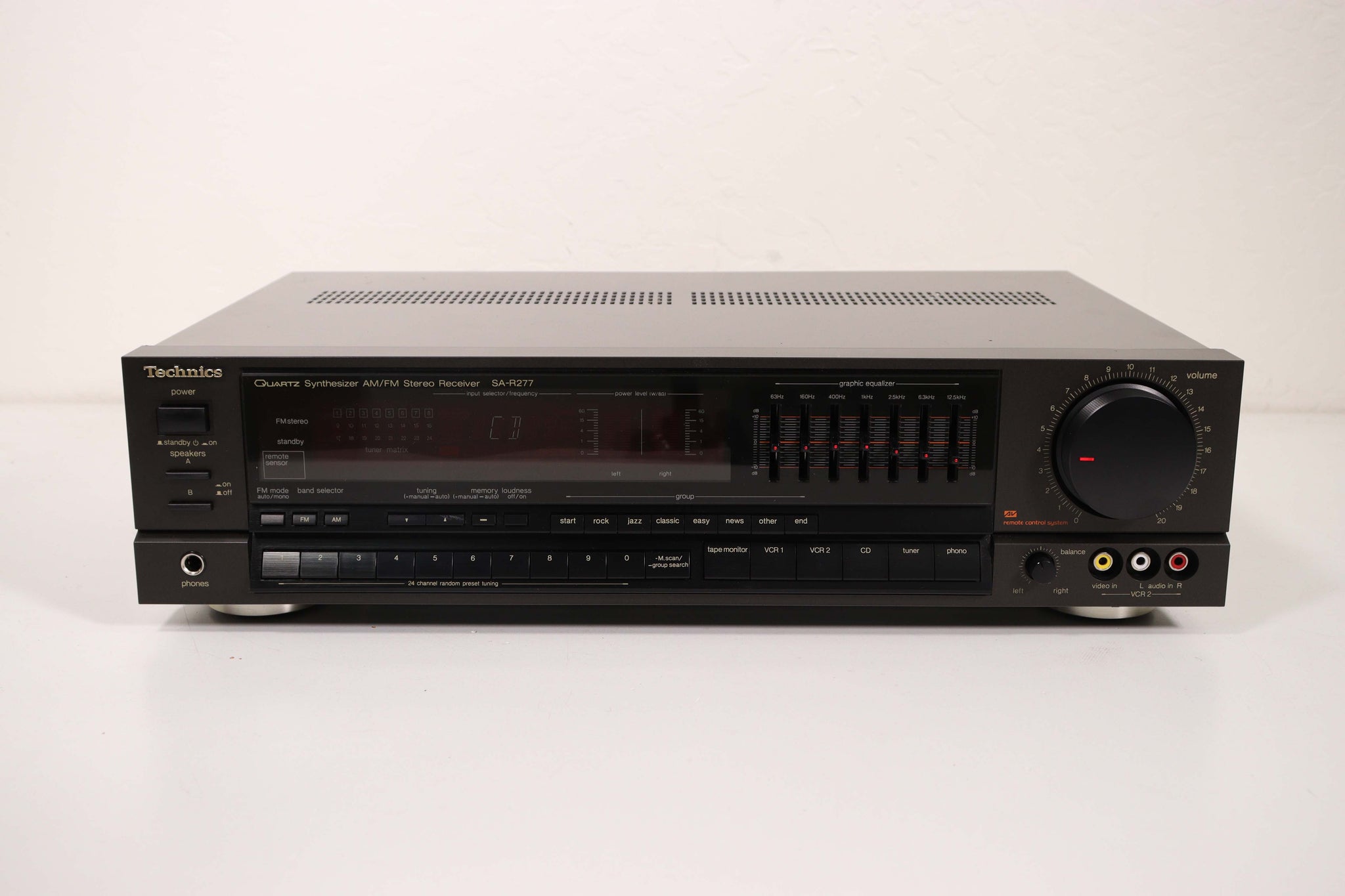 Technics SA-R277 Quartz Synthesizer AM/FM Stereo Receiver Home Amplifi