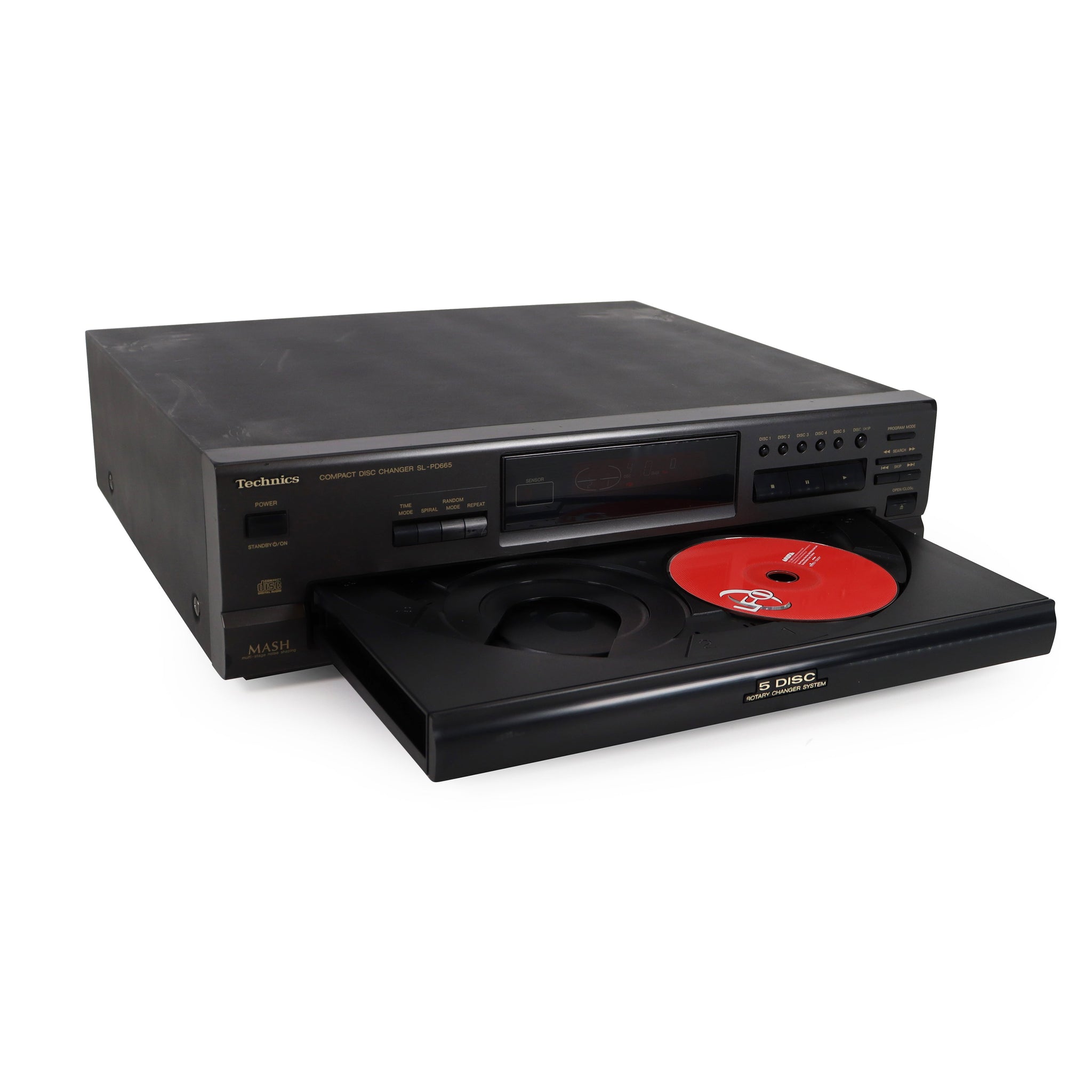 Technics SL-PD665 5 Disc CD Changer Compact Disc Player — SpenCertified