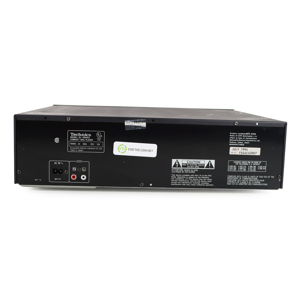 Technics SL-PD665 5 Disc CD Changer Compact Disc Player