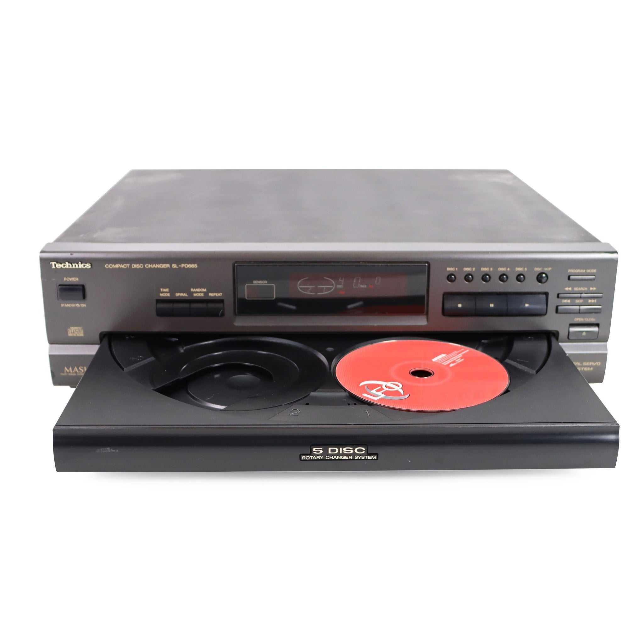Technics SL-PD665 5 Disc CD Changer Compact Disc Player — SpenCertified