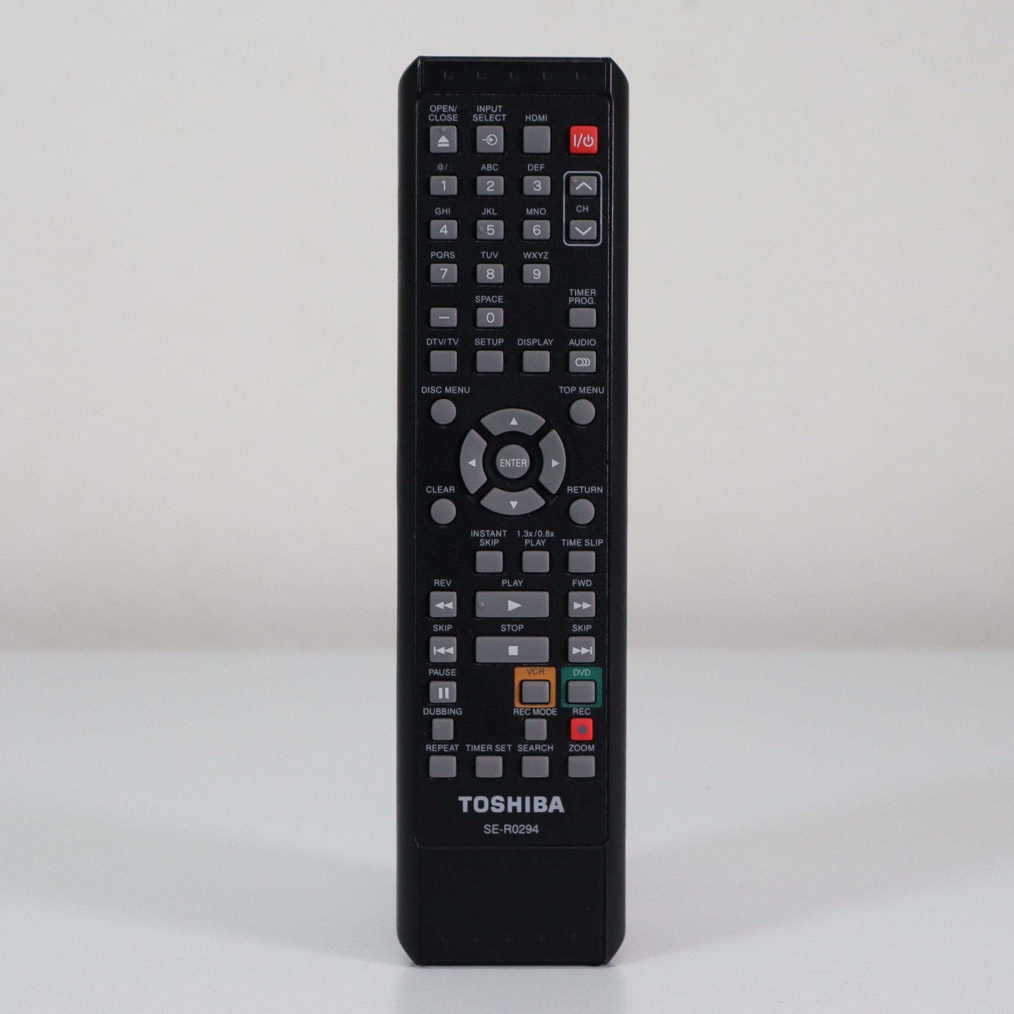 Toshiba SE-R0294 Remote Control For DVD VHS Recorder Model