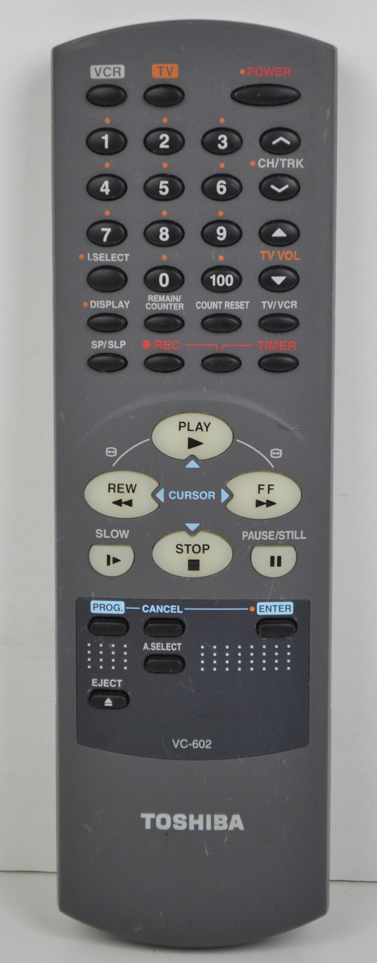 Toshiba VC-602 VCR VHS Player Remote Control — SpenCertified