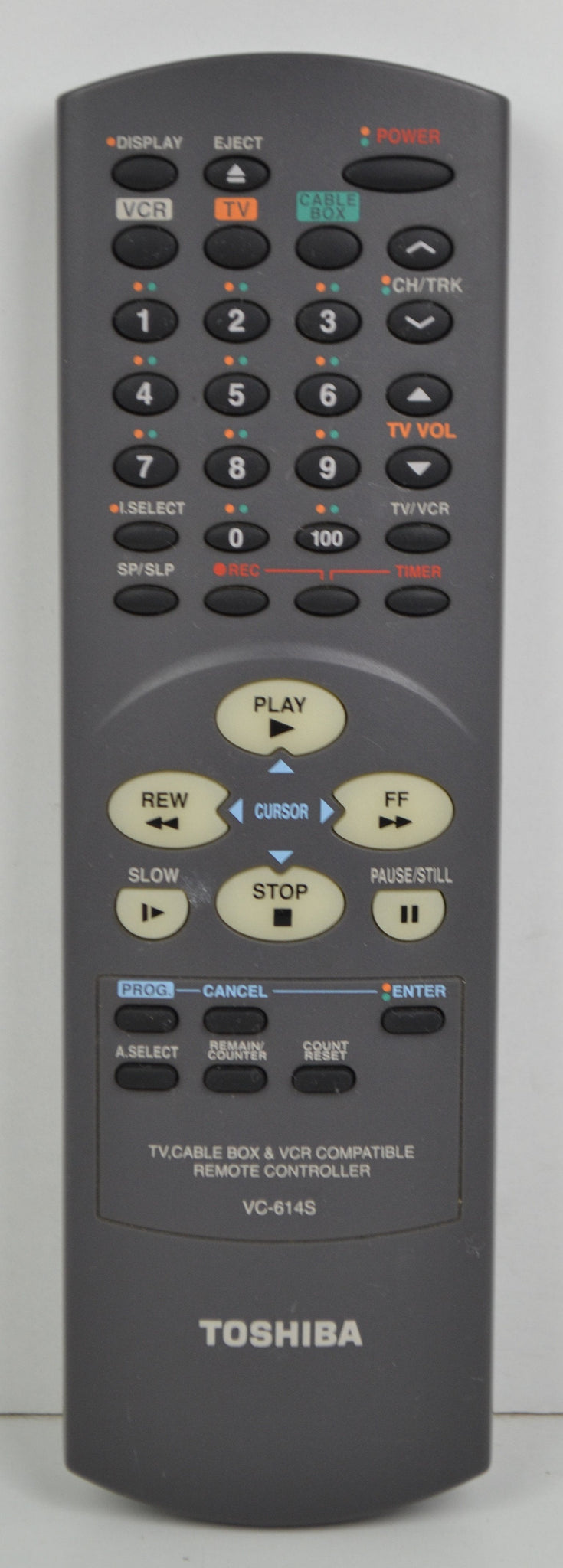 Toshiba VC-614S VCR VHS Player Remote Control