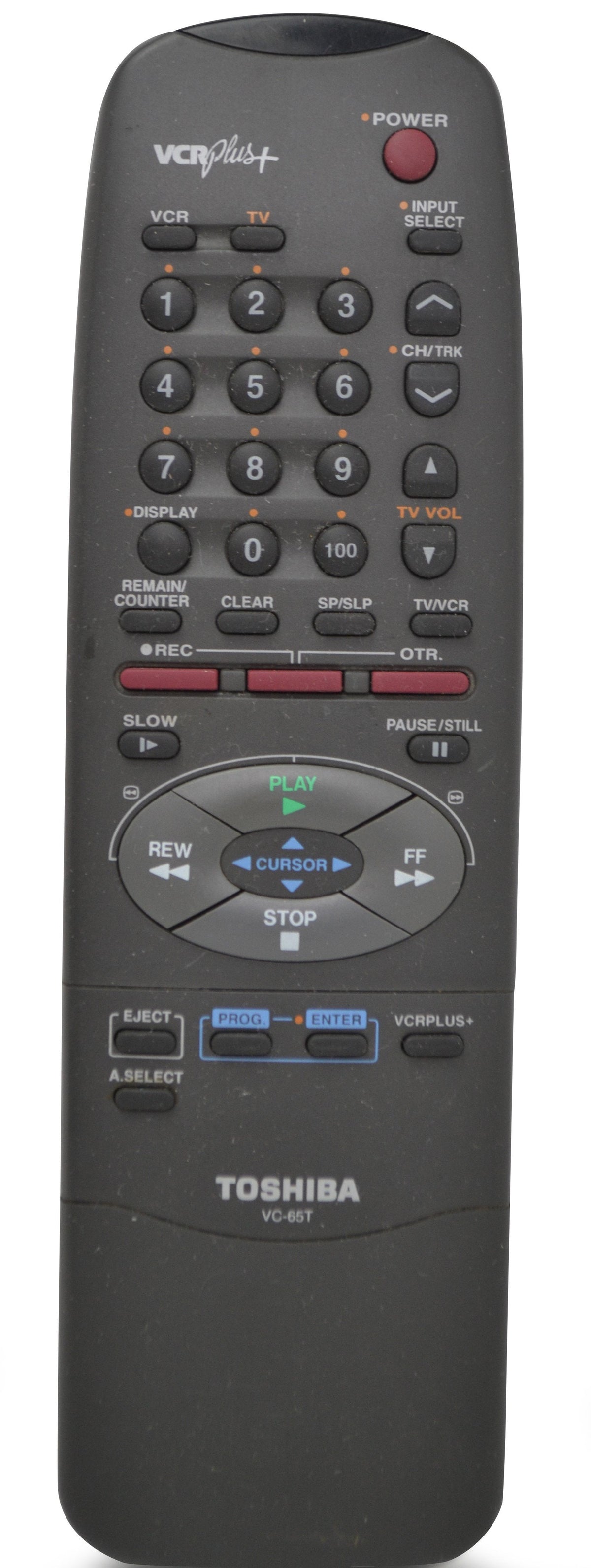 Toshiba VC-65T Remote Control for VCR/VHS Player M-65 and More ...