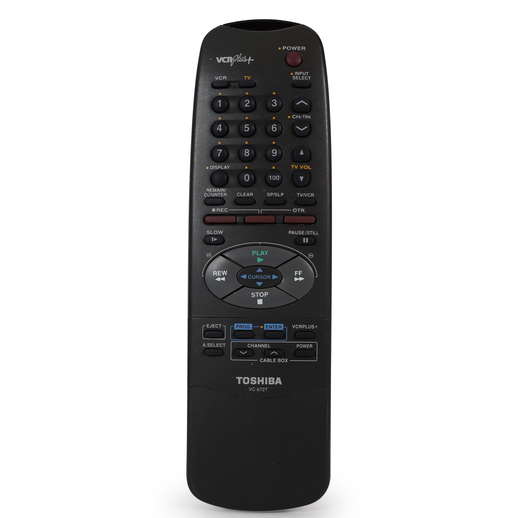 Toshiba VC-672T TV / Television and VCR / VHS Player Remote Control