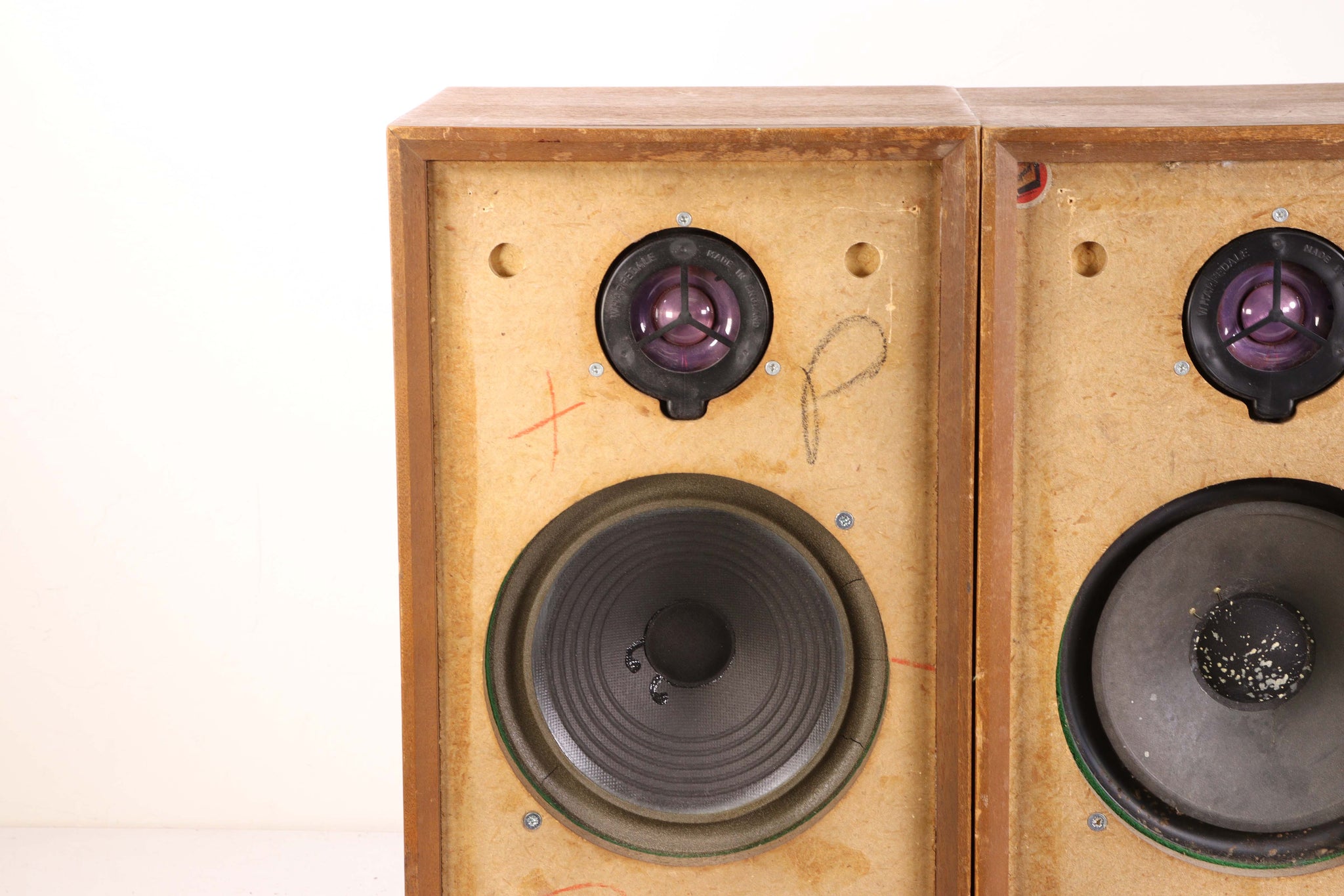 Wharfedale Super Linton Bookshelf Speaker Pair Purple Tweeter (Read De