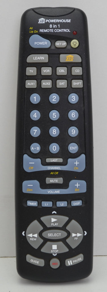 X-10 PowerHouse 8 in 1 Audio Video System Remote Control PUR08 UR24A