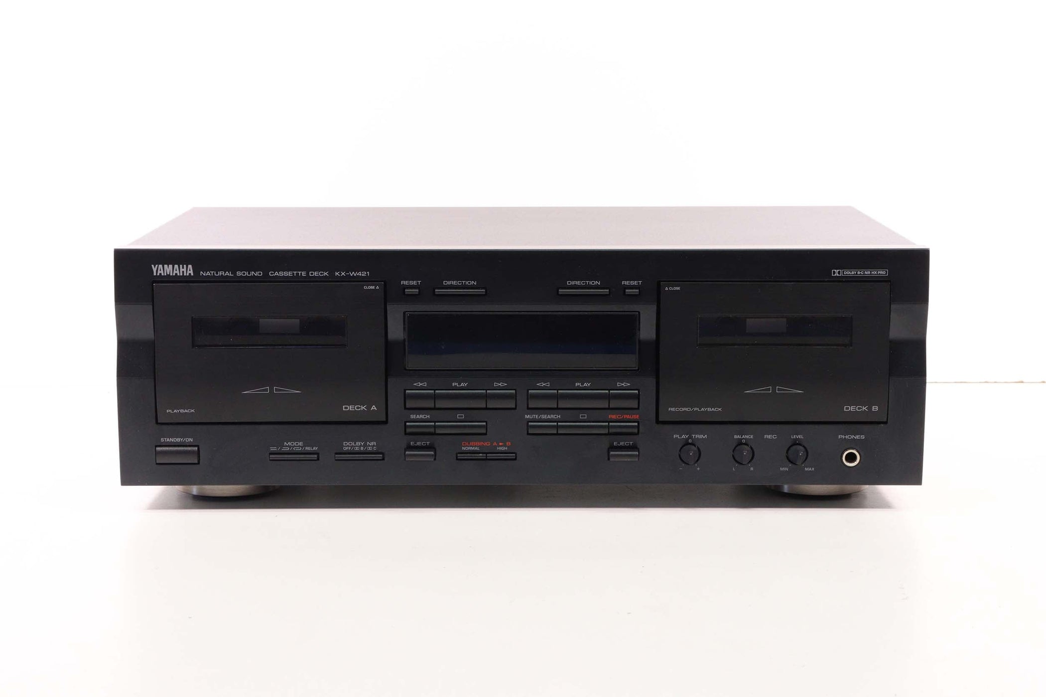 YAMAHA KX-W421 Natural Sound Dual Cassette Deck Player and Recorder ...