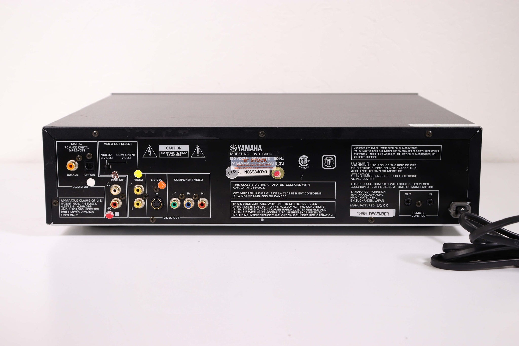 Yamaha DVD-C900 5 Disc DVD CD Player (No Remote)