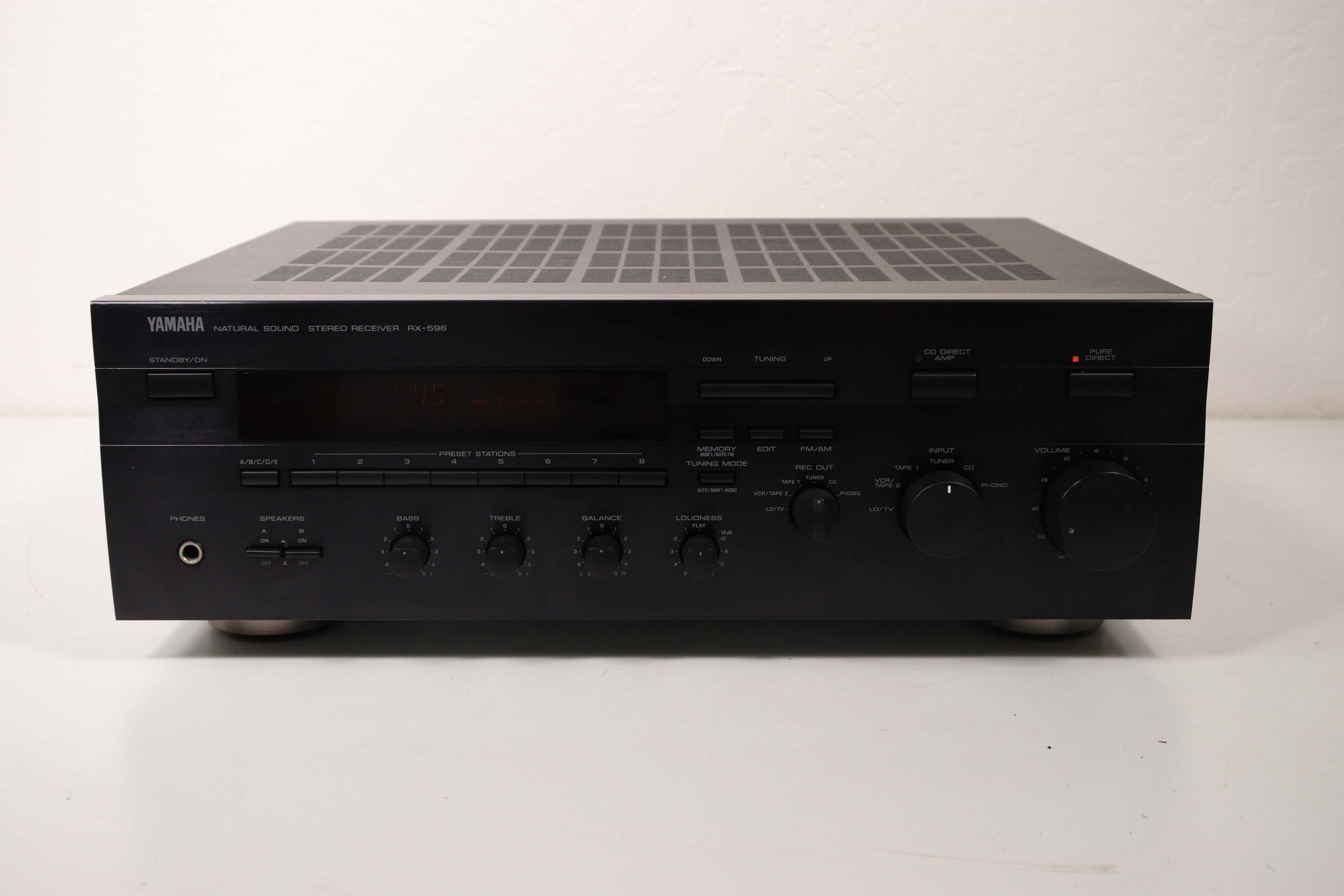 Yamaha RX-596 Natural Sound Stereo Receiver Phono 80 Watts Per Channel