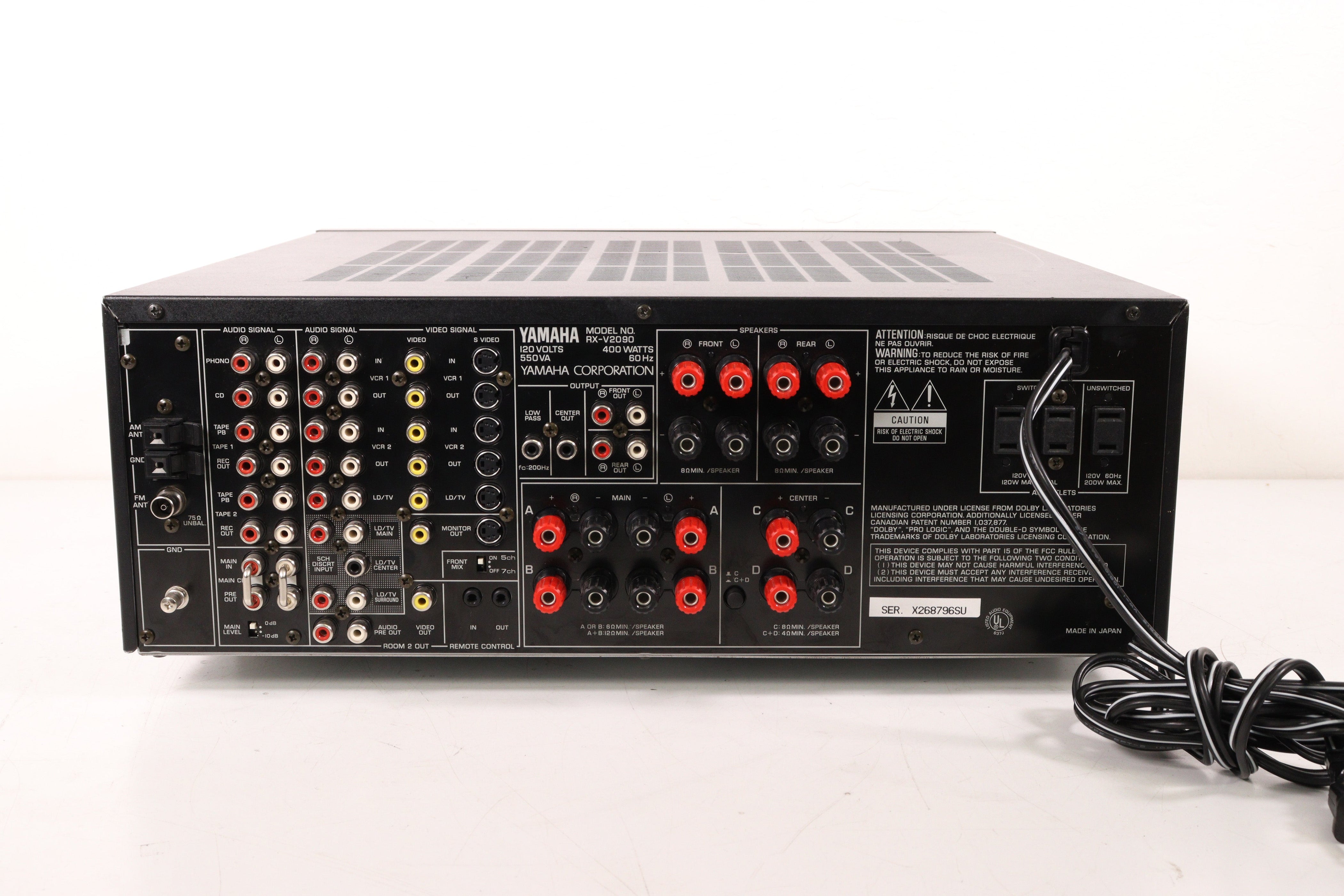 Yamaha RX-V2090 Stereo Receiver Phono AM/FM Radio (No Remote ...